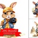 Rabbit Clipart, Tourist Clipart, Dressed as a Tourist, Taking Photos ...