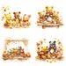 Pooh Clipart Teddy Bear Thanksgiving Clipart Teddy Family - Etsy