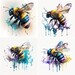Watercolor Honeybee Clipart Bundle, Magical Crystalized Bees Clip Art ...