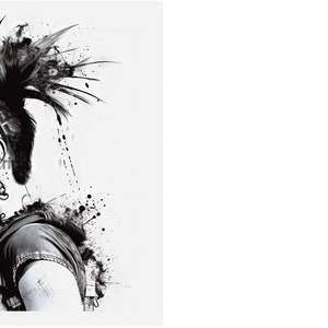 Gothic Punk Art Clipart: A Darkly Beautiful Fusion of Styles, Digital ...