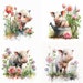 Baby Pig Piglet Clipart Bundle - High Quality Jpgs for Commercial Use ...