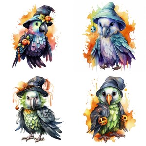 Parrot Clipart, Halloween Clipart, Spooky Halloween Costume, Ghost ...