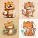 Tiger Watercolor Clipart, Cute Baby Tiger Clipart for Crafting and ...
