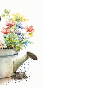 Pug Digital Image and Spring Flowers Clipart, Digital Image Downloads ...