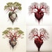 Tall Tree Clipart Human Heart Roots Clipart Wall Art for - Etsy