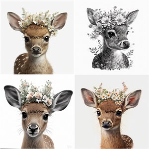 Clipart Bundle Cute Deer, Watercolor , Clip Art Images Bundle, JPG ...