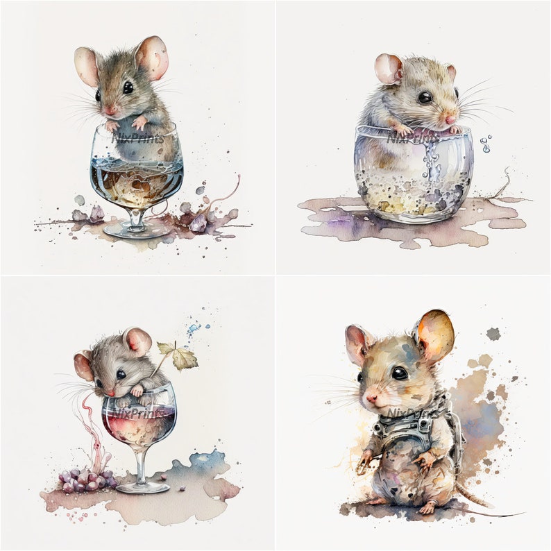 Cyberpunk Mouse Clipart Driving Drunk Dystopian Future - Etsy