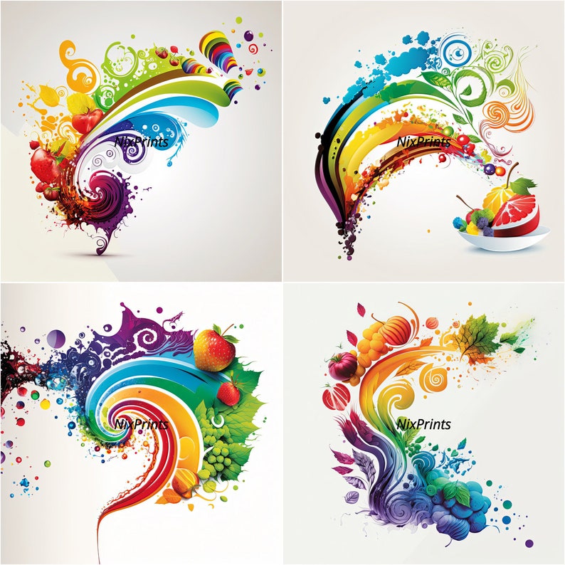 Colorful Watercolor Clipart for Personal and Commercial Use - Etsy