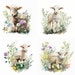 Baby Sheep Lamb Clipart Spring Flowers and Gardening Theme Digital ...