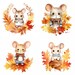 Mouse Fall Foliage Clipart Background for Photography Poster - Etsy Canada