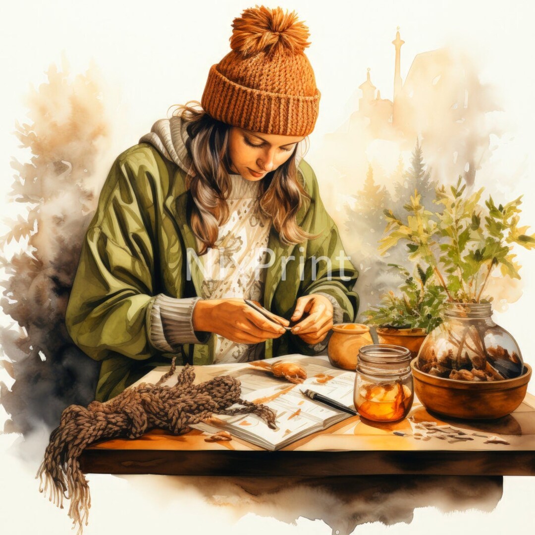 Hands Knitting Clipart, Beautiful Woman Clipart,beige Wool Clipart ...