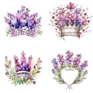 Statice Crown Watercolor Digital Clipart Digital Paper - Etsy