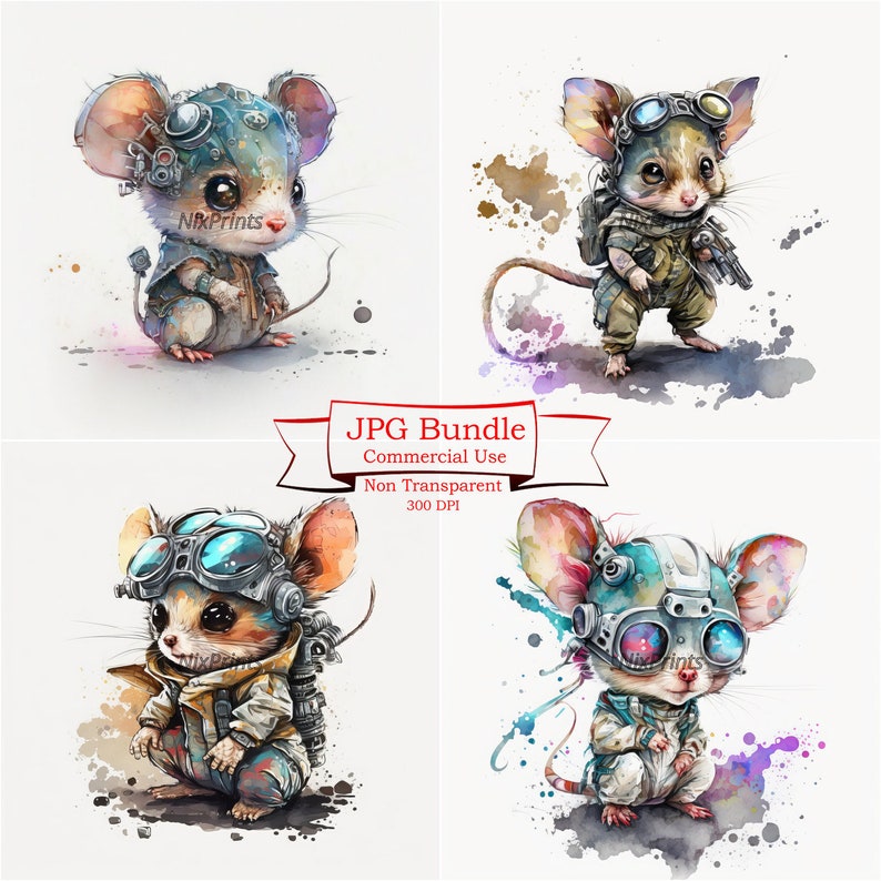 Cyberpunk Mouse Clipart Driving Drunk Dystopian Future - Etsy