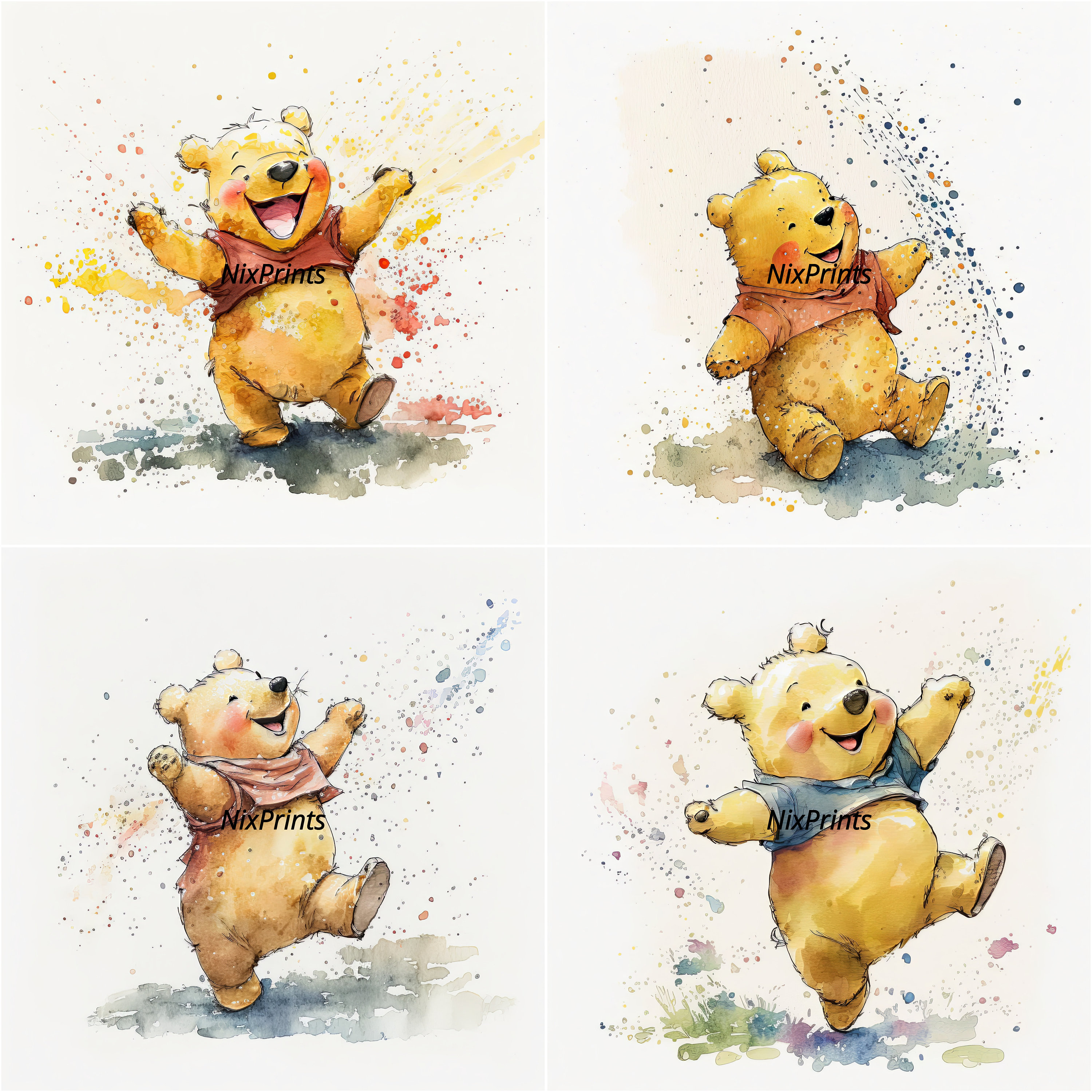 With Honey Bear Clipart Set get Creative Wiith Winnie the - Etsy