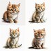 Commercial Use Kitten Clipart -high Quality Digital Cliparts in 300 DPI ...