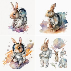 Bunny Retro Futuristic Science Fiction Clipart - Imaginative and ...