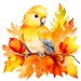 Parrot Fall Foliage Clipart Bird Clipart Clipart for - Etsy