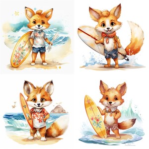 Fox Clipart, Lifeguard Clipart, Lifeguard Outfit, Holding Surfboard ...