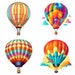 Colorful Hot Air Balloon Clipart Artwork JPG Formatdigital - Etsy