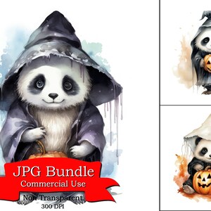 Panda Clipart, Halloween Clipart, Spooky Halloween Costume, Ghost ...