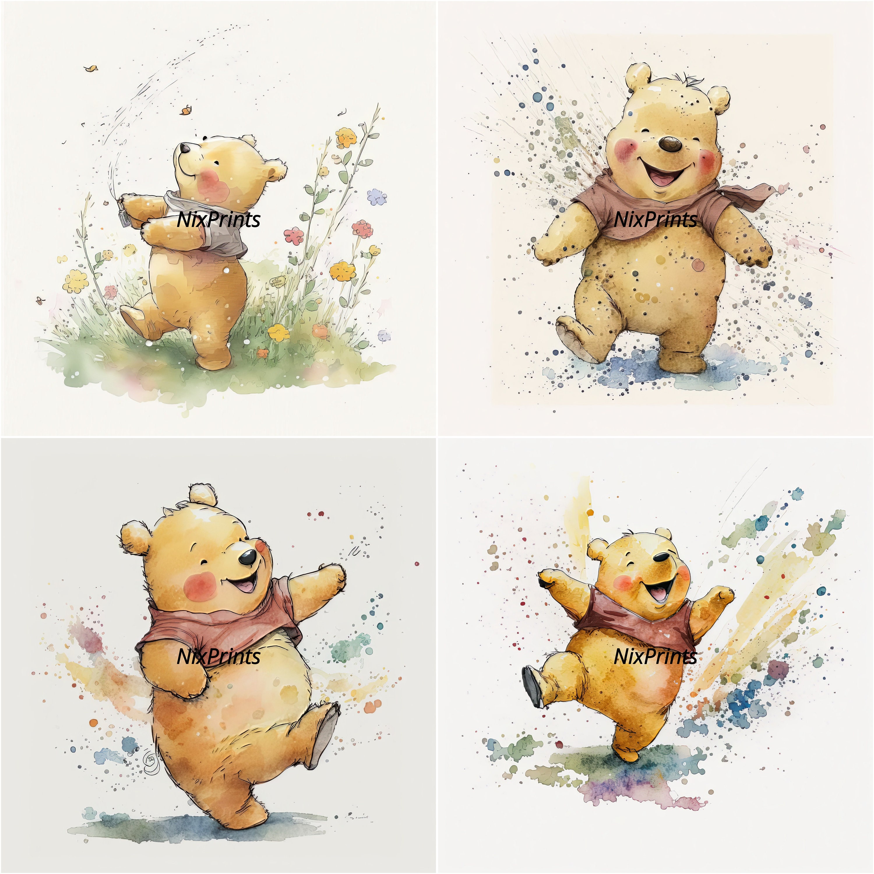 With Honey Bear Clipart Set get Creative Wiith Winnie the - Etsy