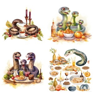 Snake Clipart, Thanksgiving Themes, Family Dinner Scenes Clipart, Art ...