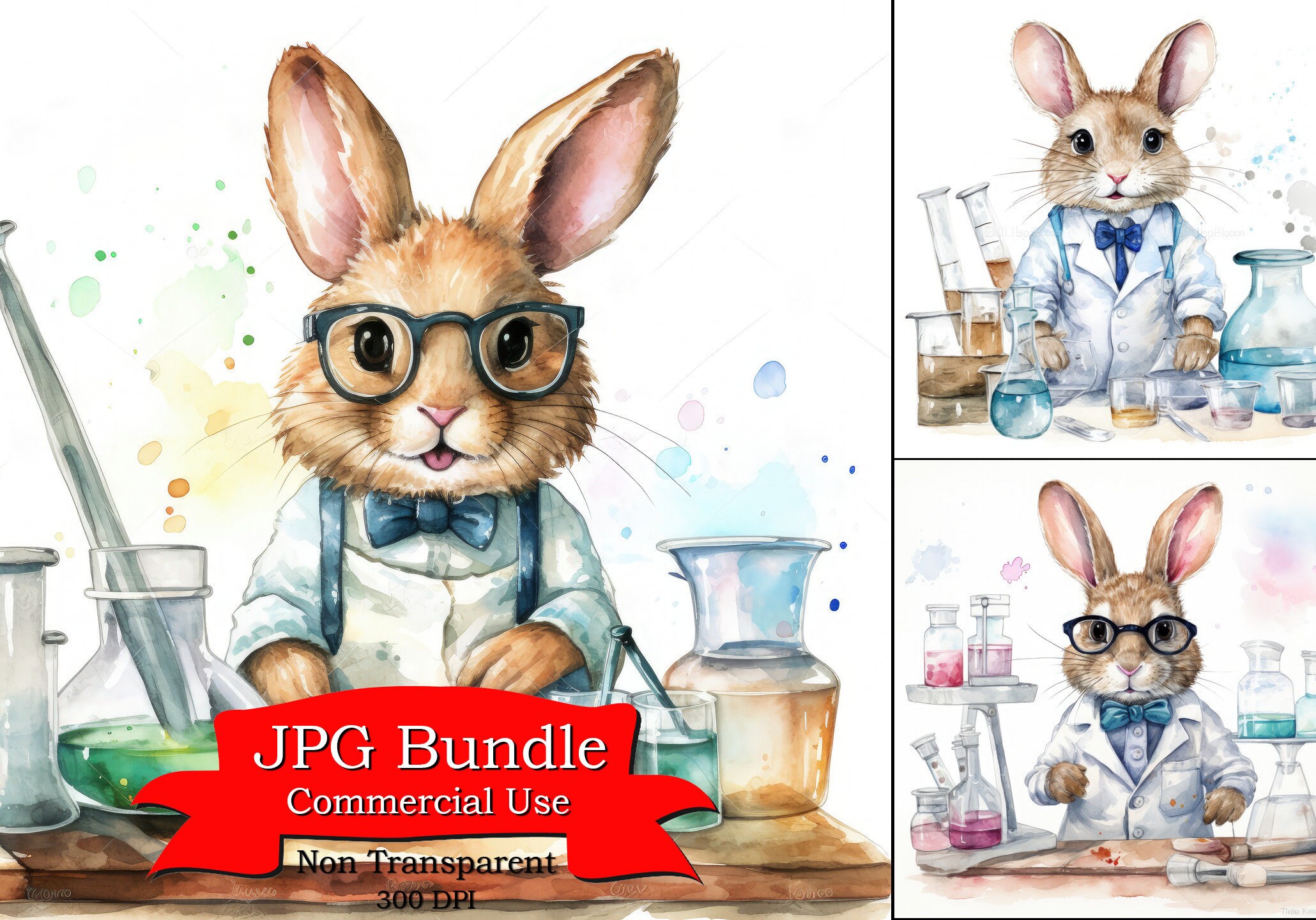 Rabbit Clipart, Scientist Clipart, in a Scientist's Lab Coat ...