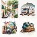 Travel Watercolor Clipart Adventure Theme Art Digital - Etsy