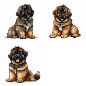 Leon Berger Clipart .dog Portrait for Cute Puppies Clipart and ...