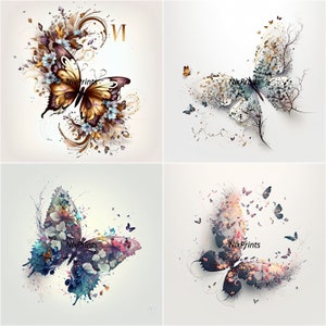 Magical and Whimsical Spring Butterfly Clipart for Commercial Use ...