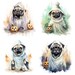 Pug Clipart Dog Clipart Halloween Clipart Spooky Halloween - Etsy