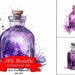 Purple Fairy Liquid Medicine Bottle Watercolor Clipart ,digital Paper ...