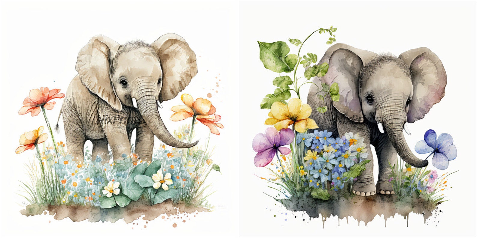 Baby Elephant Clipart Bundle High Quality Digital Image - Etsy