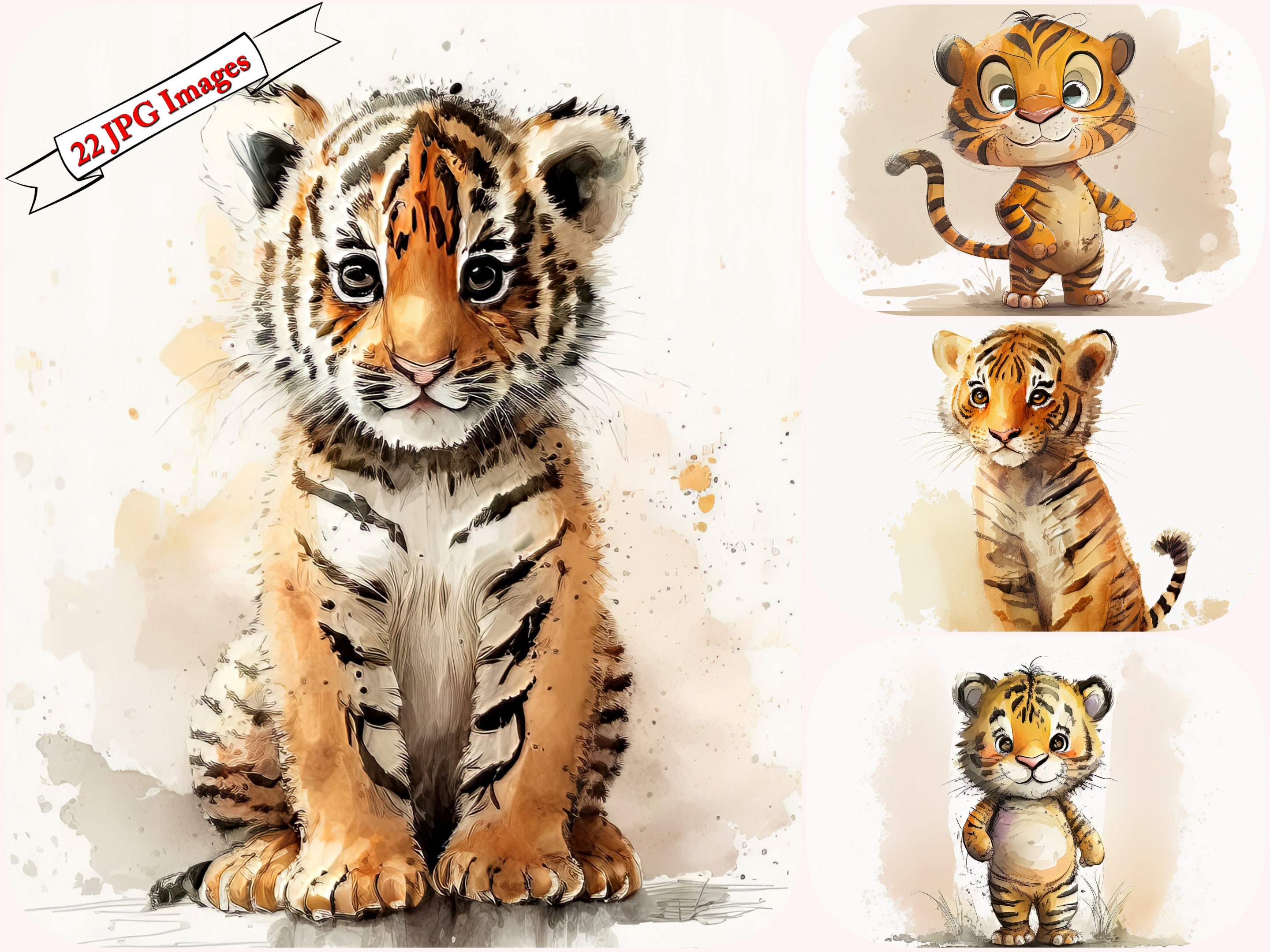Cute Baby Tiger Clipart