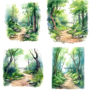 Forest Path Clipart, Children's Book Illustration Clipart, Clipart for ...