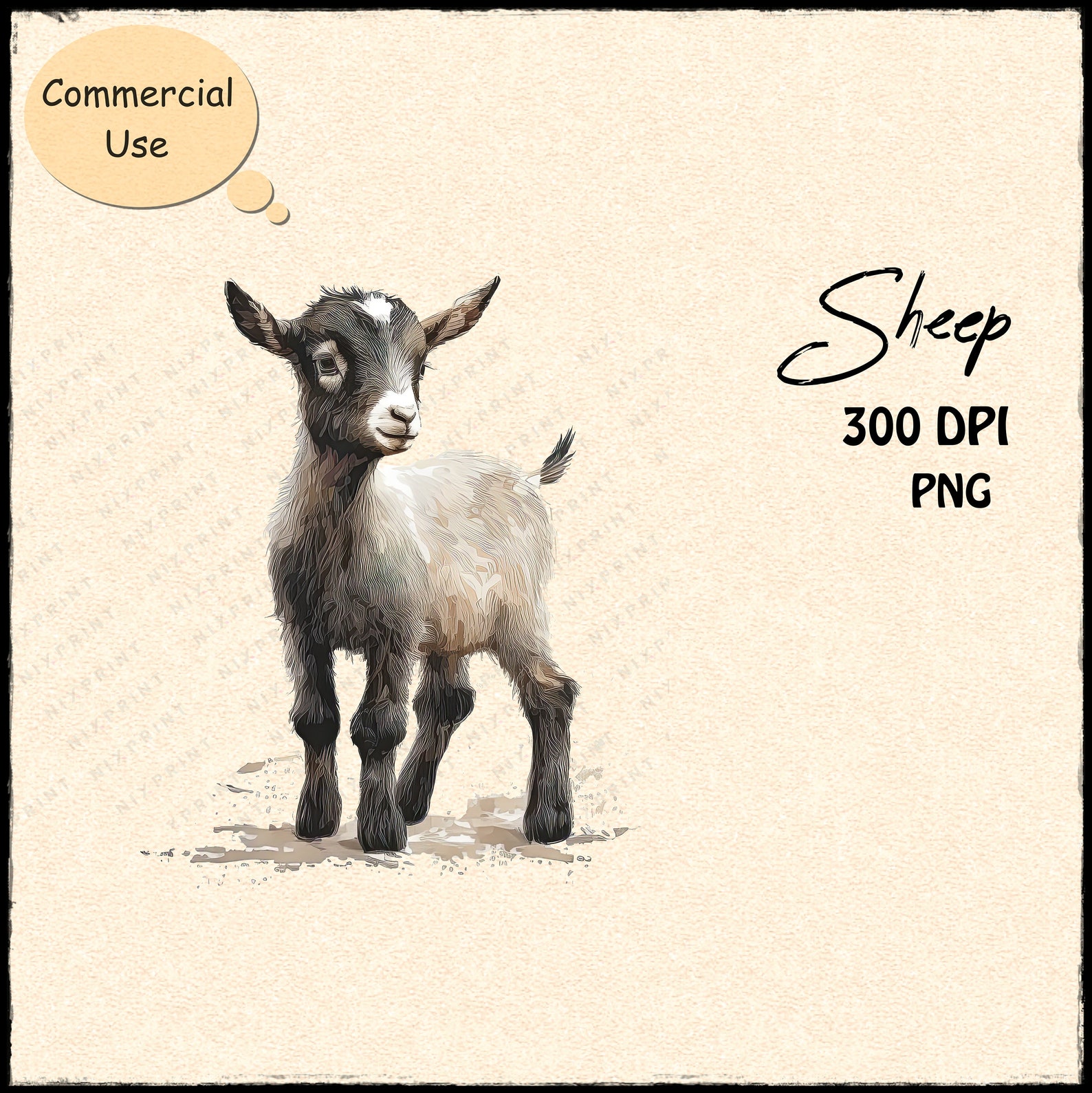 Watercolor Sheep Clipart ,PNG With Transparent Background , Cute ...