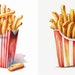 French Fries Clipart: Tasty Watercolor Fast Food Clipart With Non ...