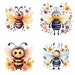 Cute Bee Clipart, Whimsical Bee Clipart, Flower Clipart, Art for Shelf ...