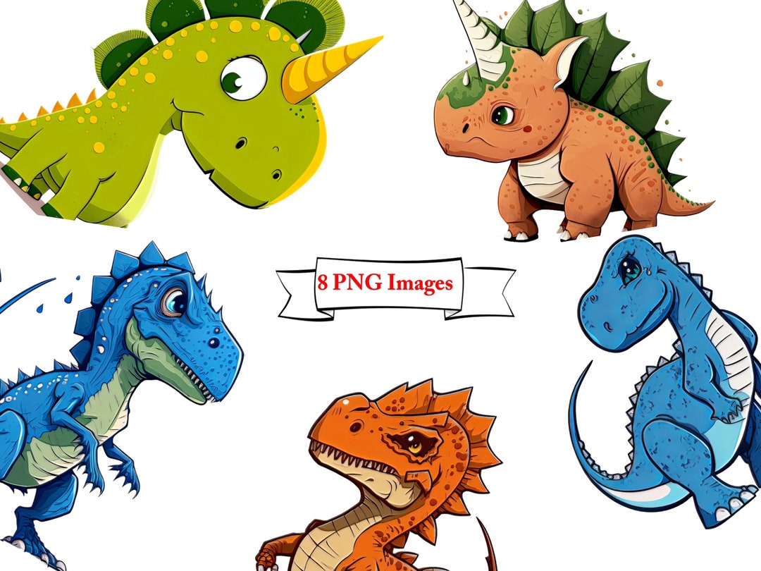 Cute Baby Dinosaur Clipart for Projects jurassic Cartoon Image,digital ...