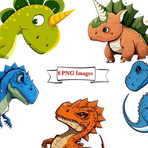 Cute Baby Dinosaur Clipart for Projects jurassic Cartoon Image,digital ...