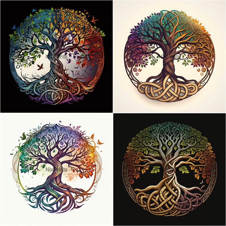 High-res Tree of Life Clipart: Light Background, Celtic Inspired Design ...