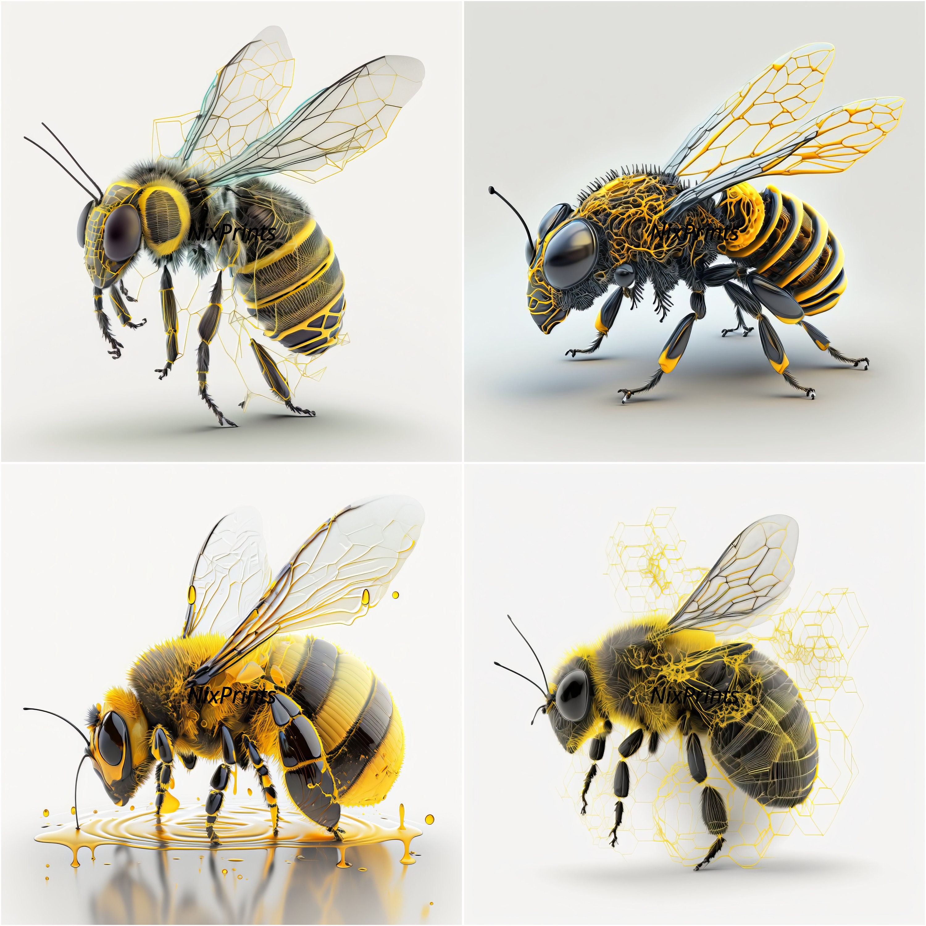 Create Buzz With Our Bee-themed Clipart Illustrations on Etsy - Etsy