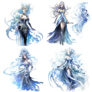 Shiva the Flirtatious Ice Queen Concept Art, Digital Sticker for Dad ...