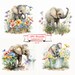 Baby Elephant Clipart Bundle, High Quality Digital Image Downloads ...