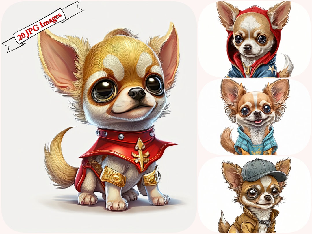 High-quality Chihuahua Puppy Clipart ,digital Downloads for Commercial ...