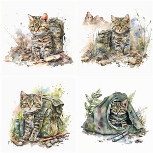 Tabby Clipart, Cat Camping Clipart, Wilderness Companion Outdoors ...