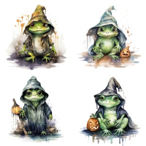 Frog Clipart, Halloween Clipart, Spooky Halloween Costume, Ghost and ...