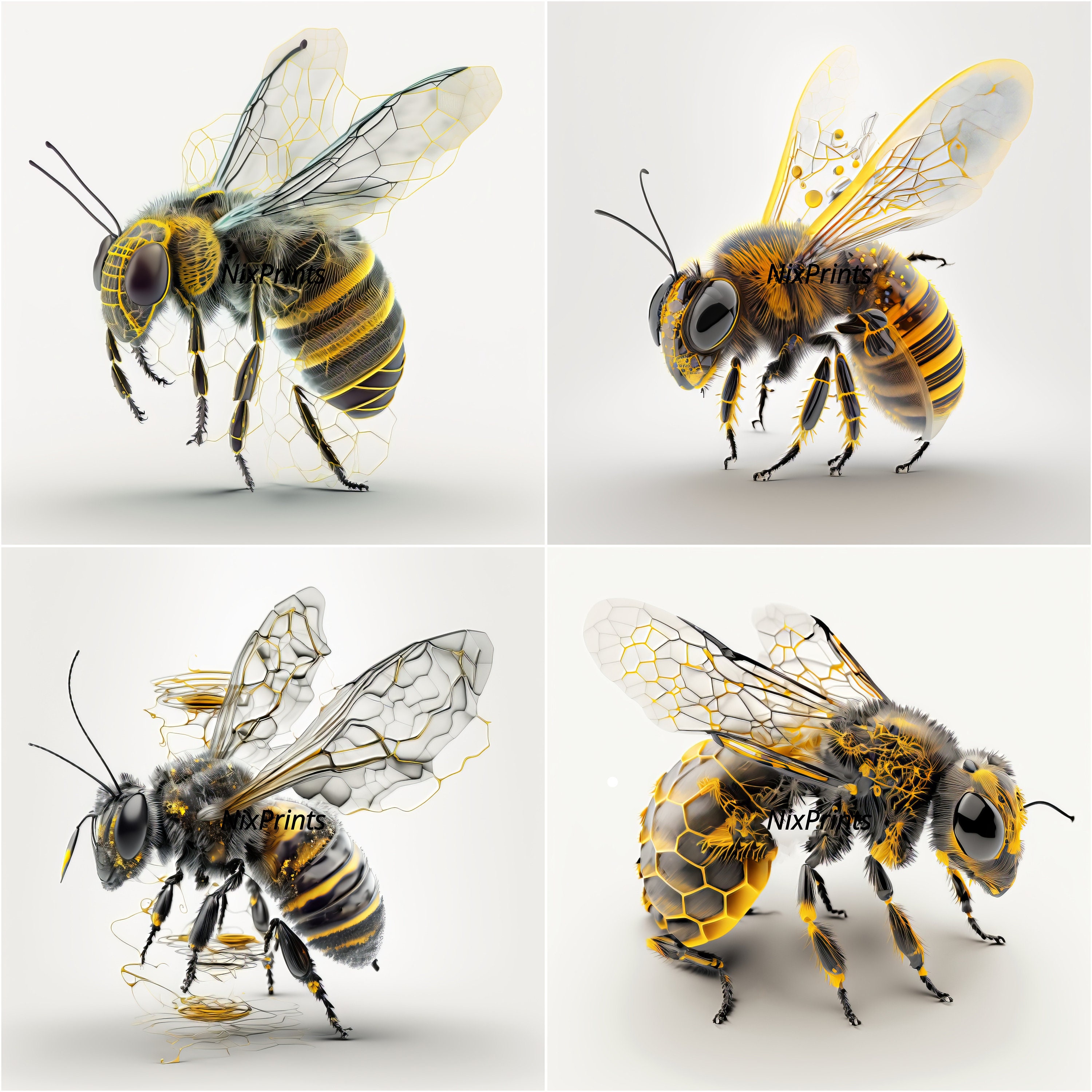 Create Buzz With Our Bee-themed Clipart Illustrations on Etsy - Etsy