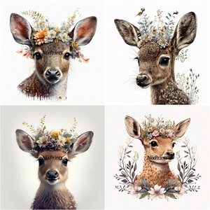 Clipart Bundle Cute Deer, Watercolor , Clip Art Images Bundle, JPG ...