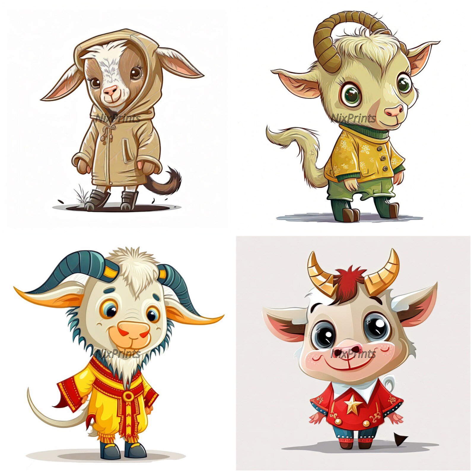 Baby Goat Clipart for Your Crafting and Design Needs Digital - Etsy